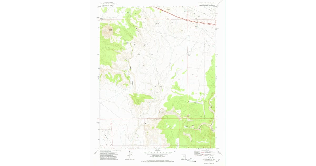1973 Map of Picacho Butte, Yavapai County, AZ — High-Res | Pastmaps