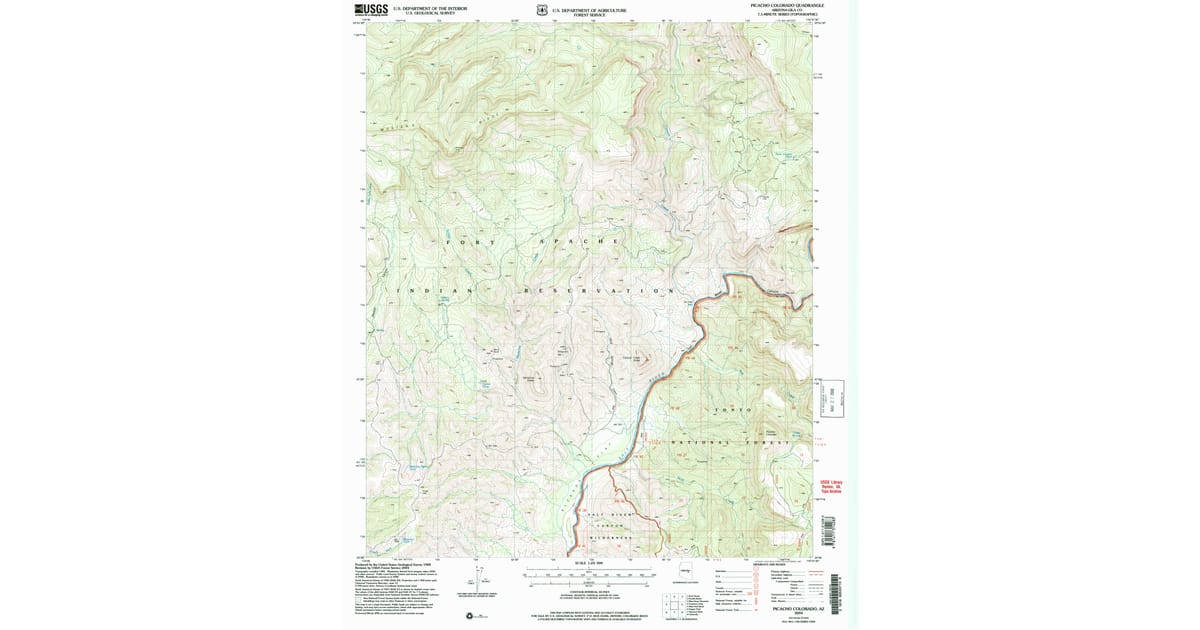 2004 Map of Picacho Colorado, Gila County, AZ — High-Res | Pastmaps