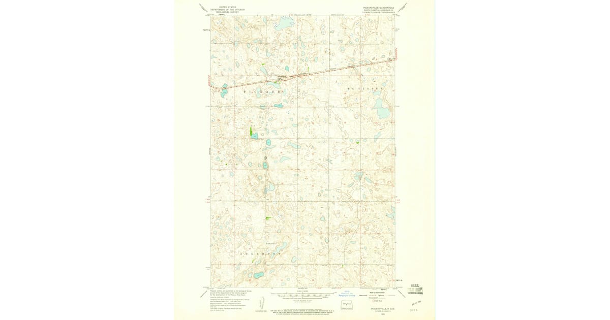 1959 Map of Pickardville, Sheridan County, ND — High-Res | Pastmaps