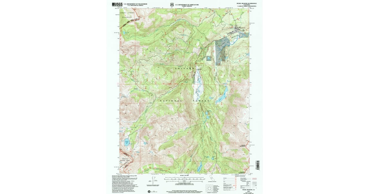 2001 Map of Pickel Meadow, Mono County, CA — High-Res | Pastmaps