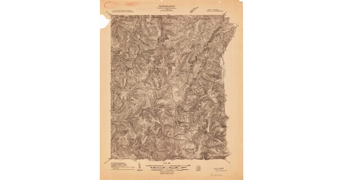 1913 Map of Pickens, WV — High-Res | Pastmaps