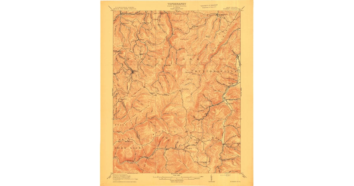 1915 Map of Pickens, WV — High-Res | Pastmaps