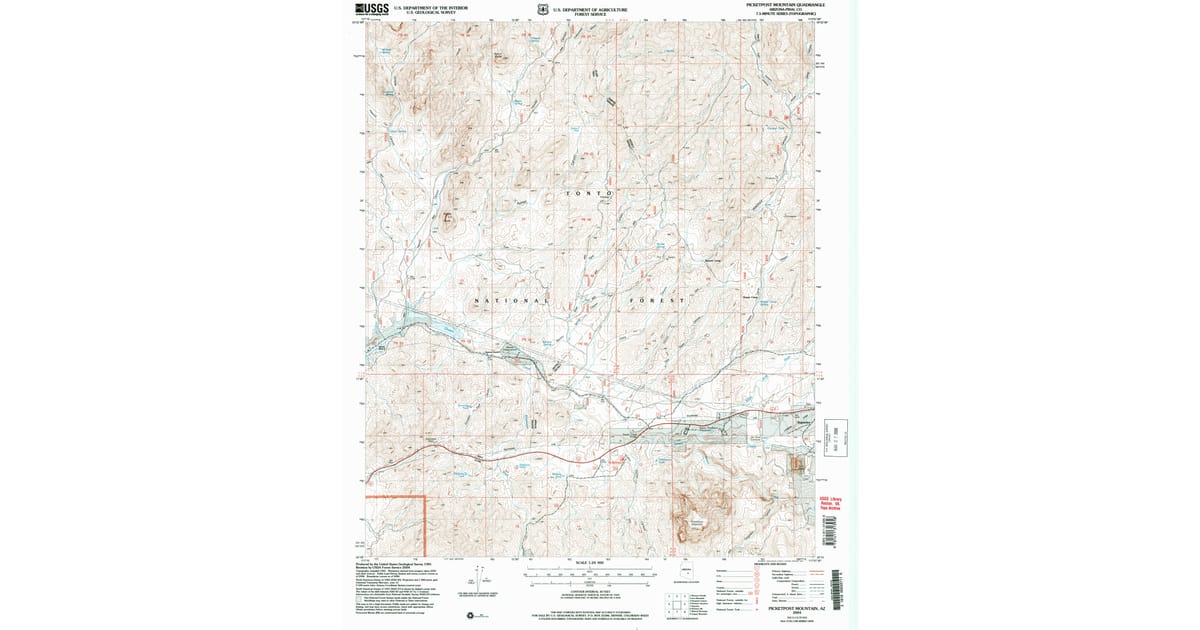 2004 Map of Picketpost Mountain, Pinal County, AZ — High-Res | Pastmaps