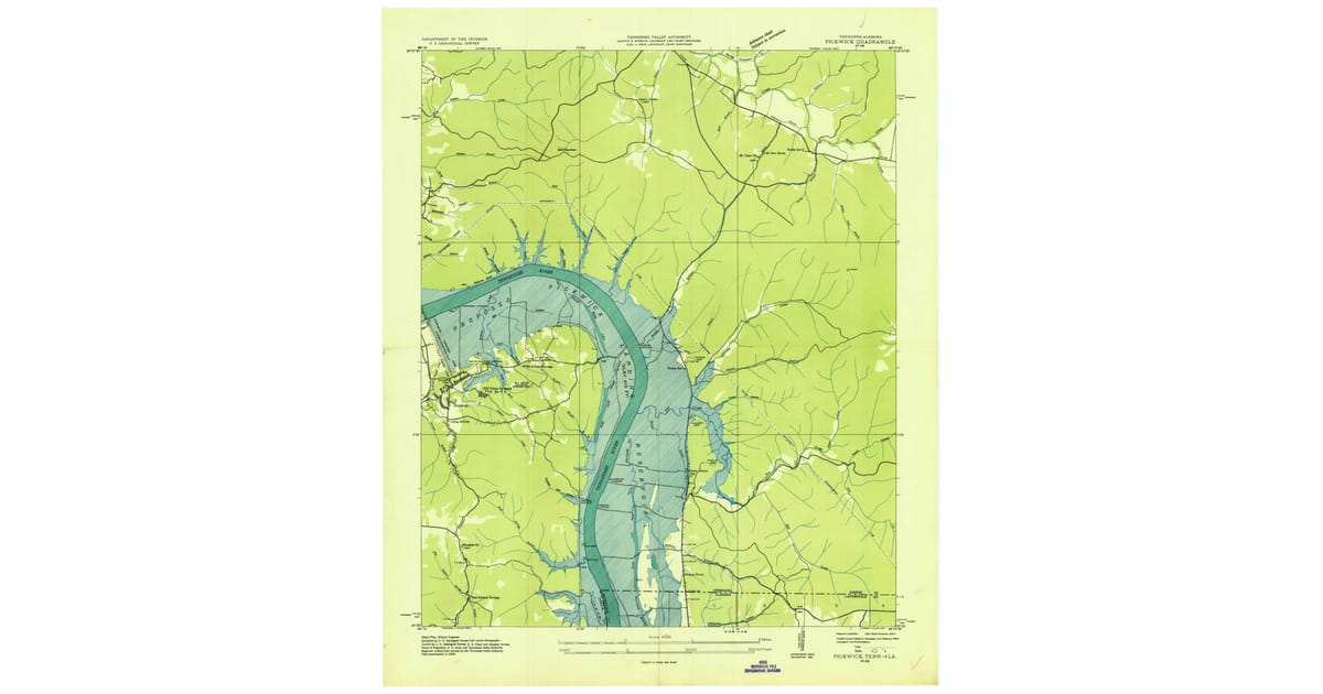 1936 Map of Pickwick, Hardin County, TN — High-Res | Pastmaps