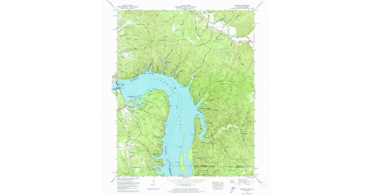 1972 Map of Pickwick, Hardin County, TN — High-Res | Pastmaps