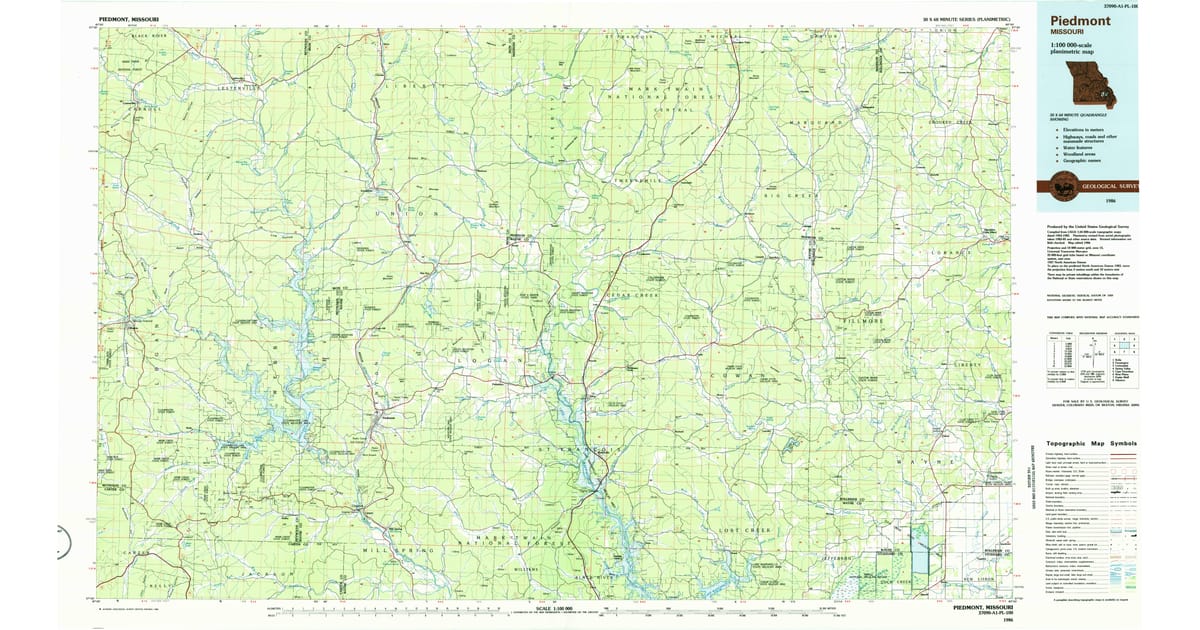 1980s Maps of Zalma, MO | Pastmaps