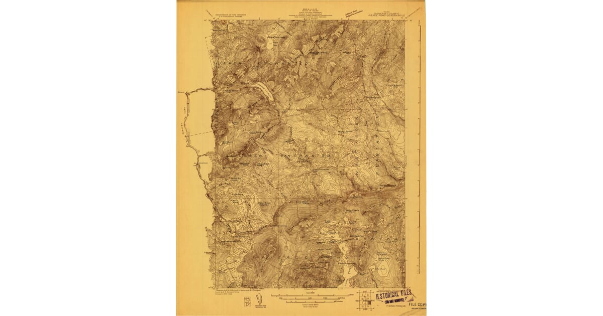 1925 Map of Pierce Pond, Somerset County, ME — High-Res | Pastmaps