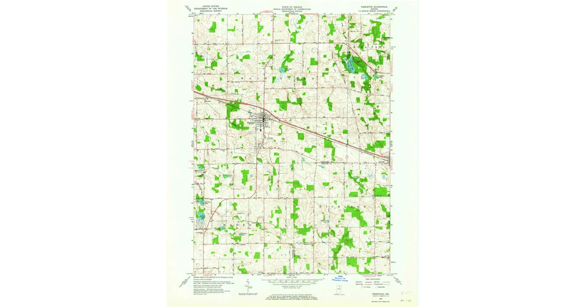 1962 Map of Pierceton, IN — High-Res | Pastmaps