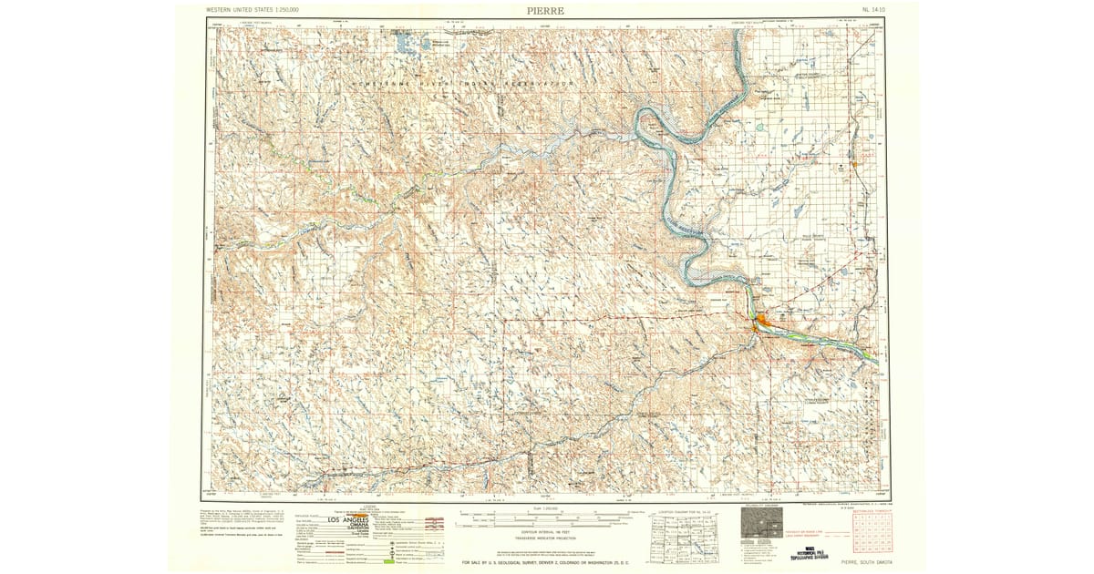 1958 Map of Pierre, SD — High-Res | Pastmaps
