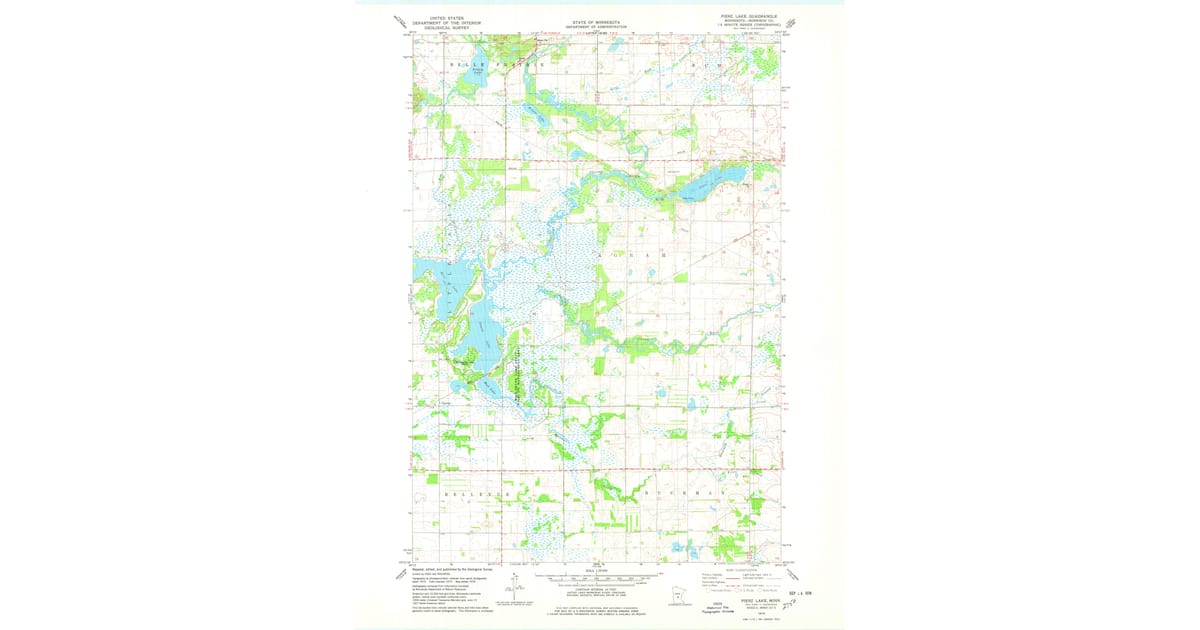 1978 Map of Pierz Lake, Morrison County, MN — High-Res | Pastmaps