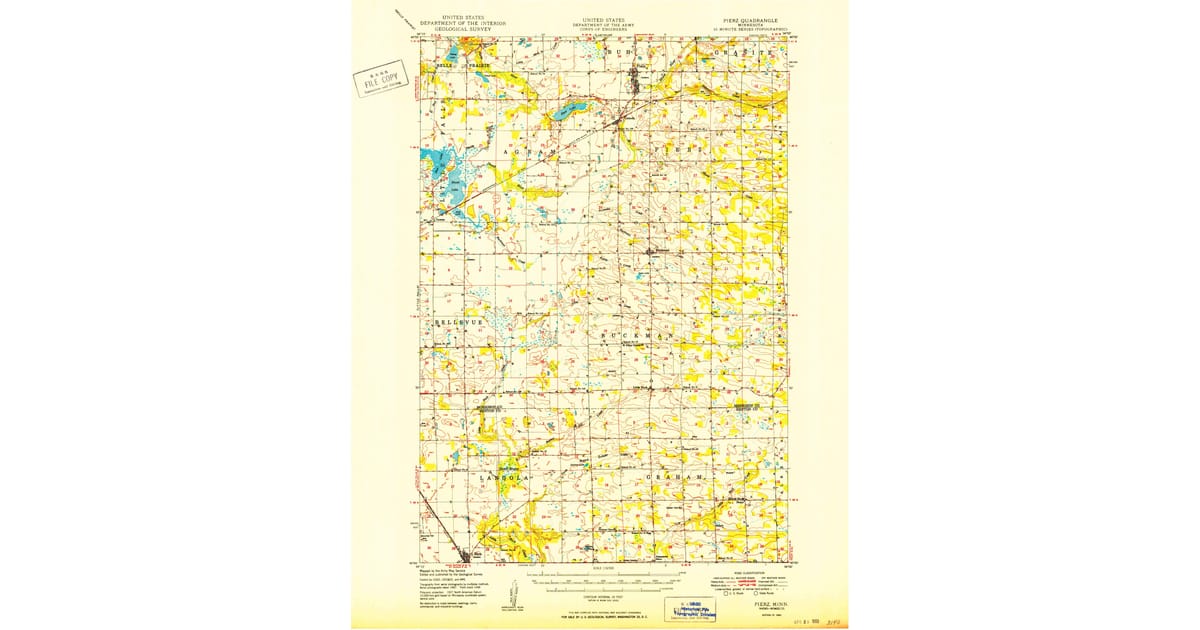 1950 Map of Pierz, MN — High-Res | Pastmaps