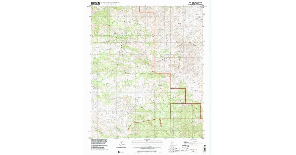 1996 Map of Piety Hill, Pima County, AZ — High-Res | Pastmaps