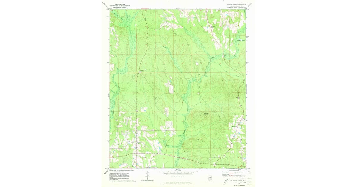 1971 Map of Pigeon Creek, Butler County, AL — High-Res | Pastmaps