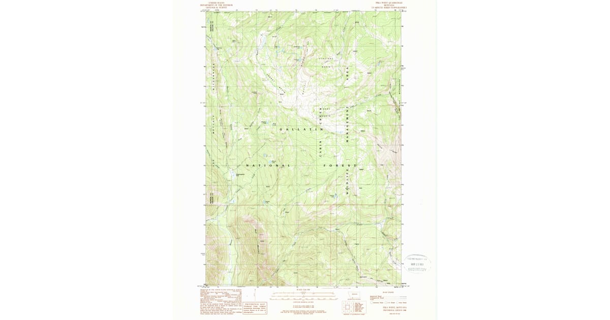 1988 Map of Pika Point, Gallatin County, MT — High-Res | Pastmaps