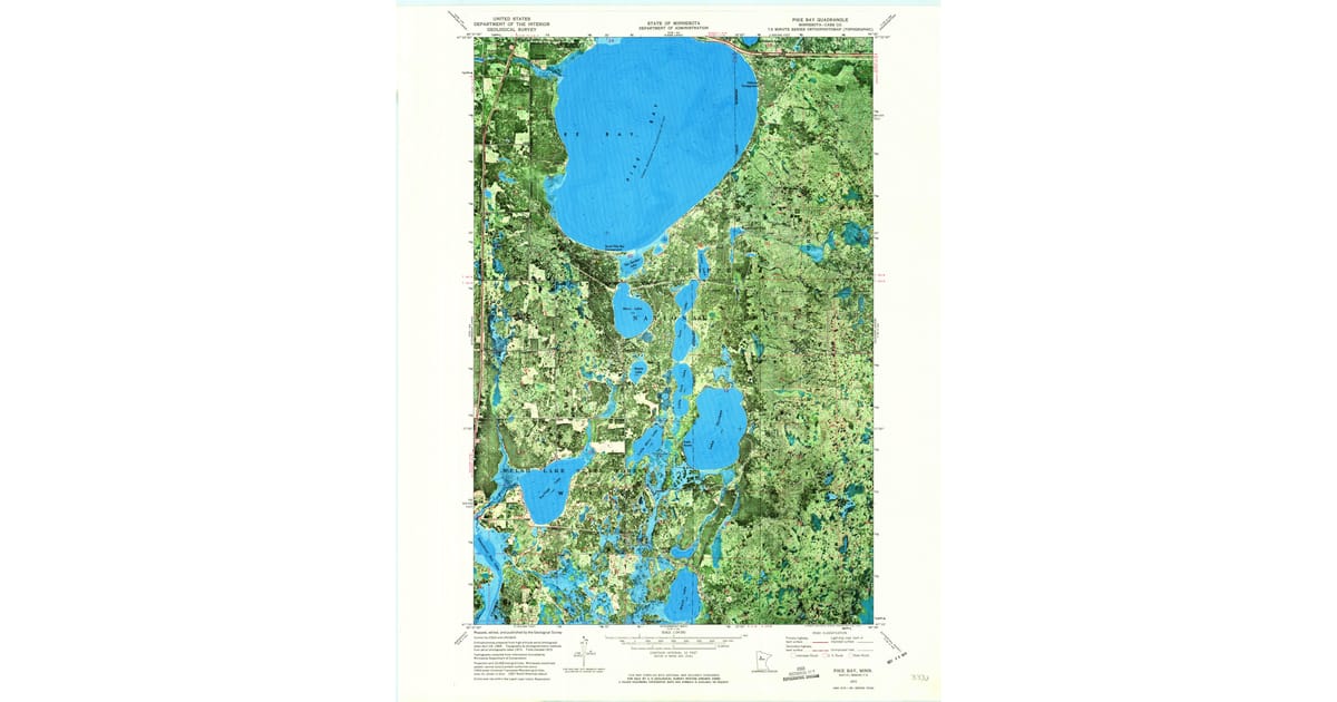 1972 Map of Pike Bay, Cass County, MN — High-Res | Pastmaps