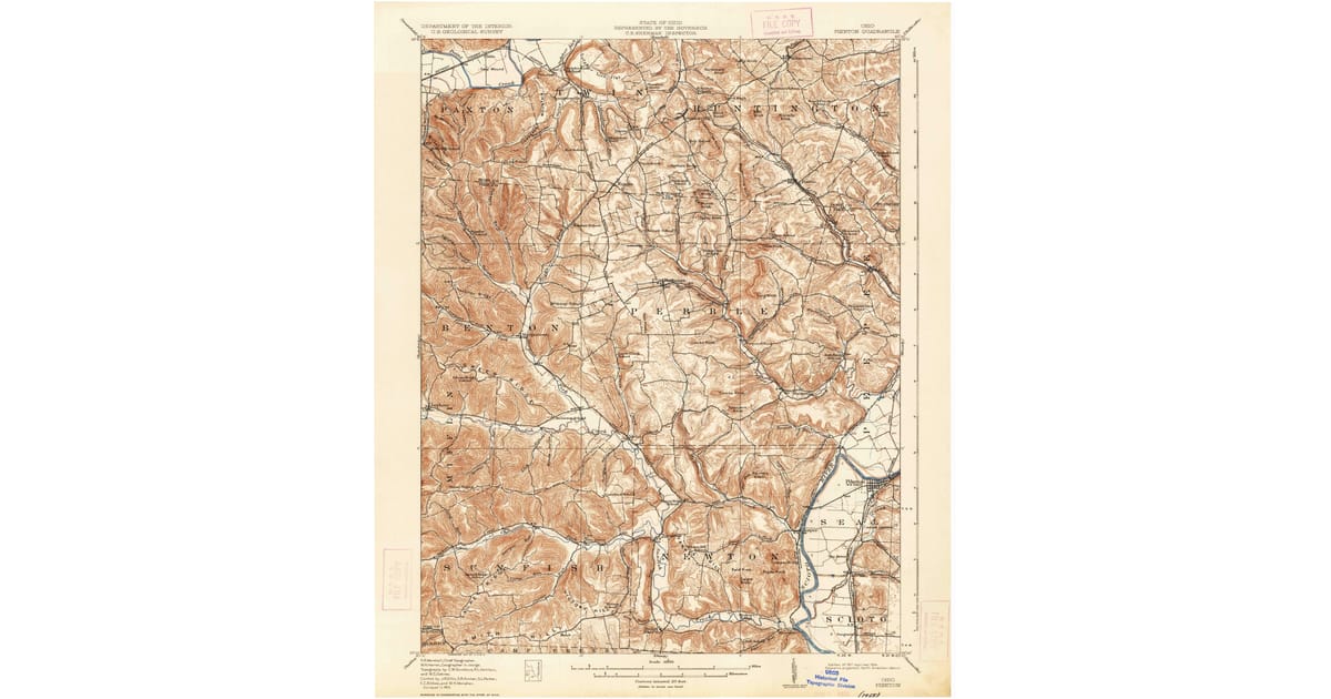 1917 Map of Piketon, OH — High-Res | Pastmaps