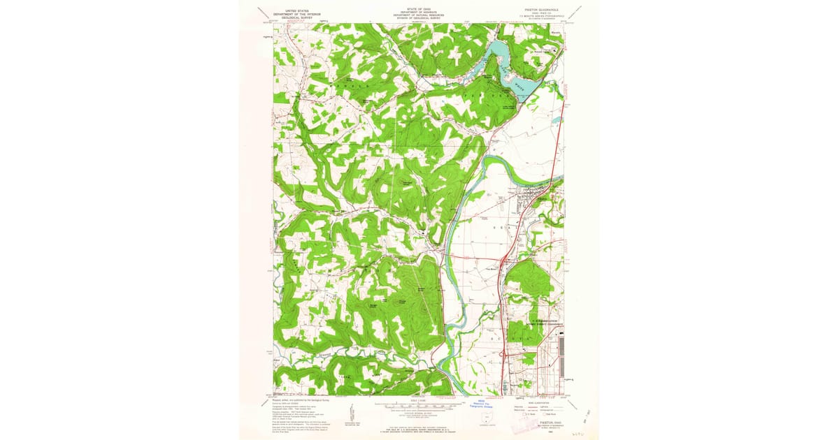 1961 Map of Piketon, OH — High-Res | Pastmaps