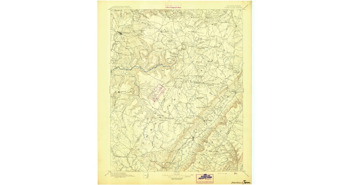 1895 Map of Pikeville, TN — High-Res | Pastmaps