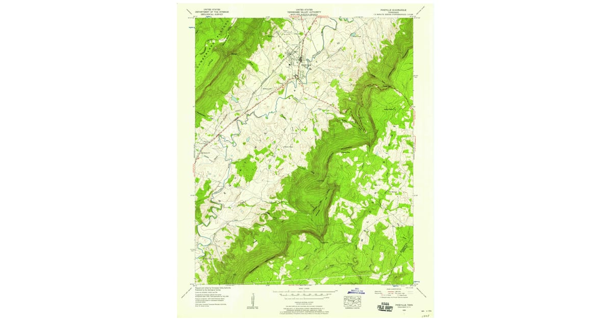 1956 Map of Pikeville, TN — High-Res | Pastmaps