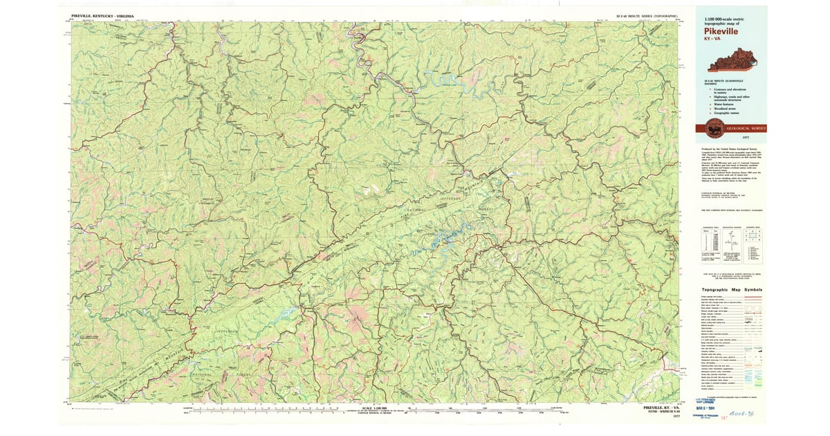 1970s Maps of Lackey, KY | Pastmaps