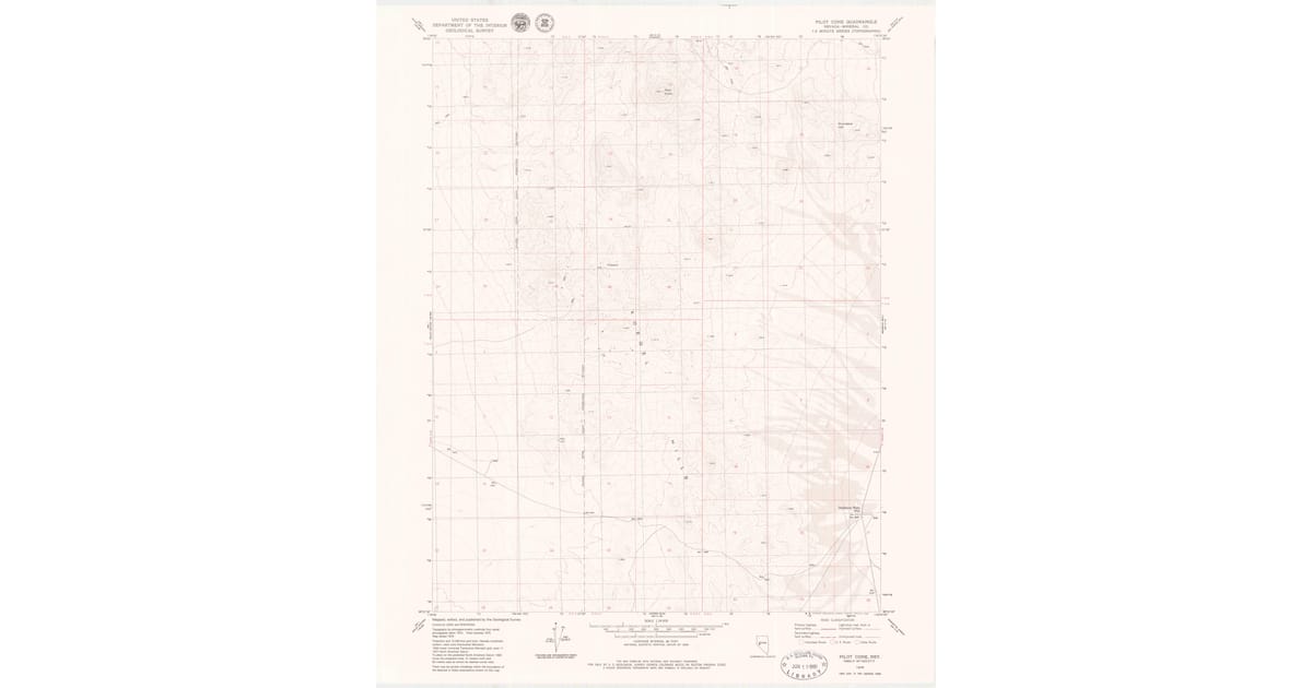 1979 Map of Pilot Cone, Mineral County, NV — High-Res | Pastmaps