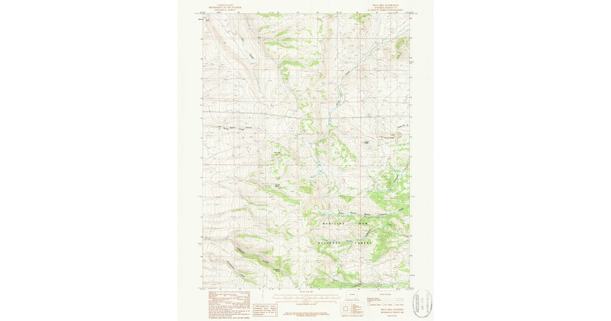 1987 Map of Pilot Hill, Albany County, WY — High-Res | Pastmaps