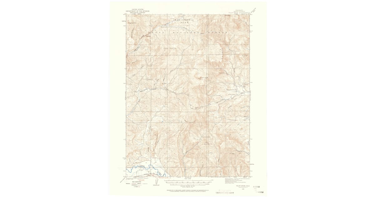 1923 Map of Pilot Knob, Routt County, CO — High-Res | Pastmaps
