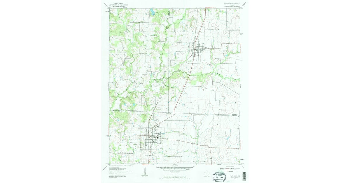 1961 Map of Pilot Point, TX — High-Res | Pastmaps