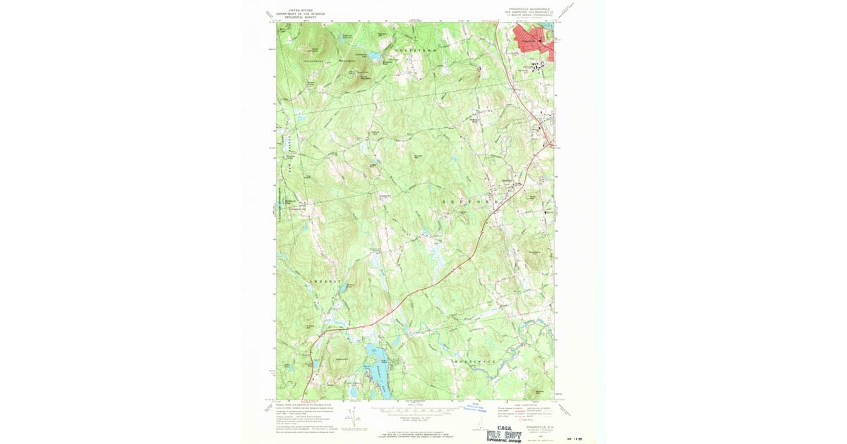 1968 Map of Pinardville, NH — High-Res | Pastmaps