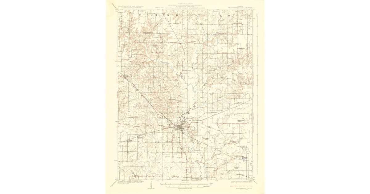 1926 Map of Pinckneyville, IL — High-Res | Pastmaps
