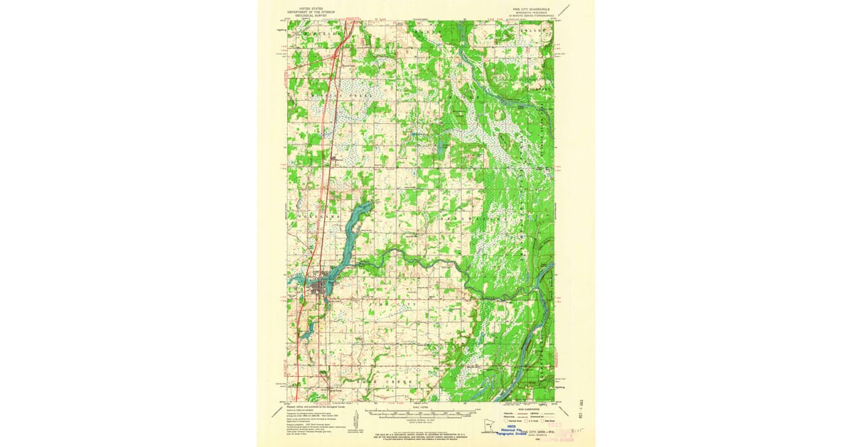 1961 Map of Pine City, MN — High-Res | Pastmaps