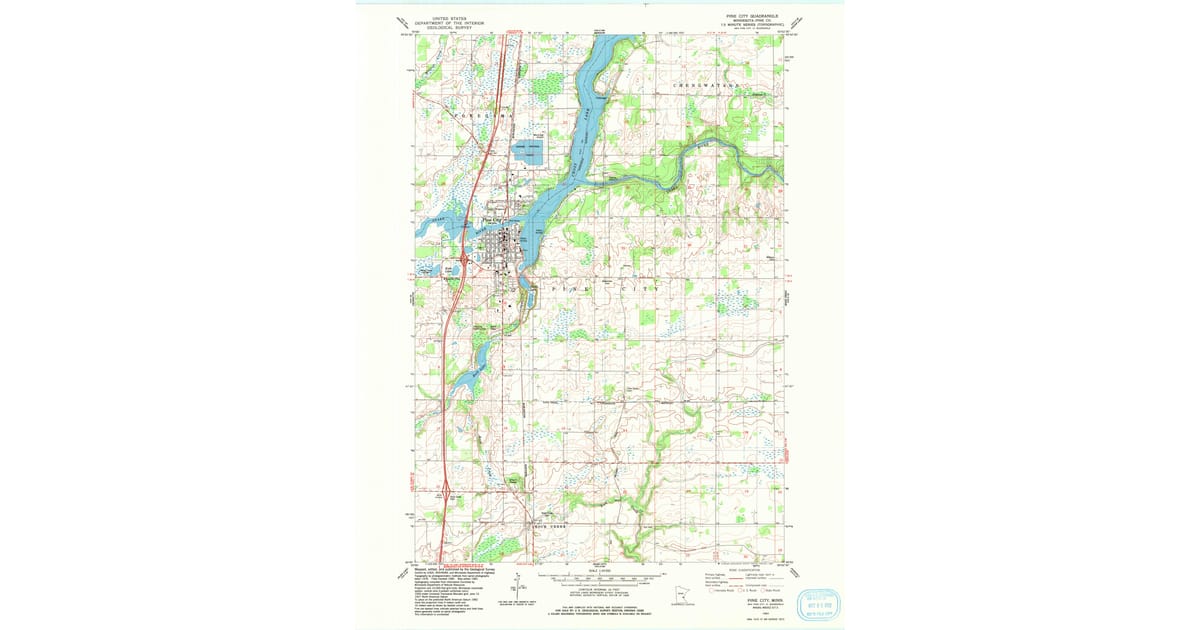 1983 Map of Pine City, MN — High-Res | Pastmaps