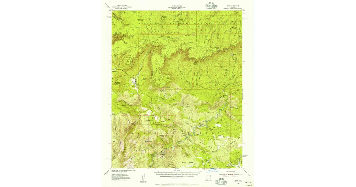 1950s Maps of Geronimo Estates, AZ | Pastmaps