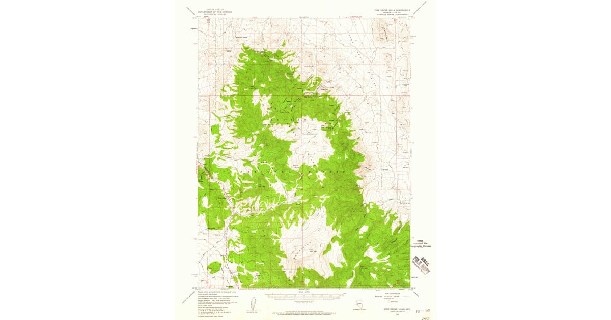 1958 Map of Pine Grove Hills, Lyon County, NV — High-Res | Pastmaps