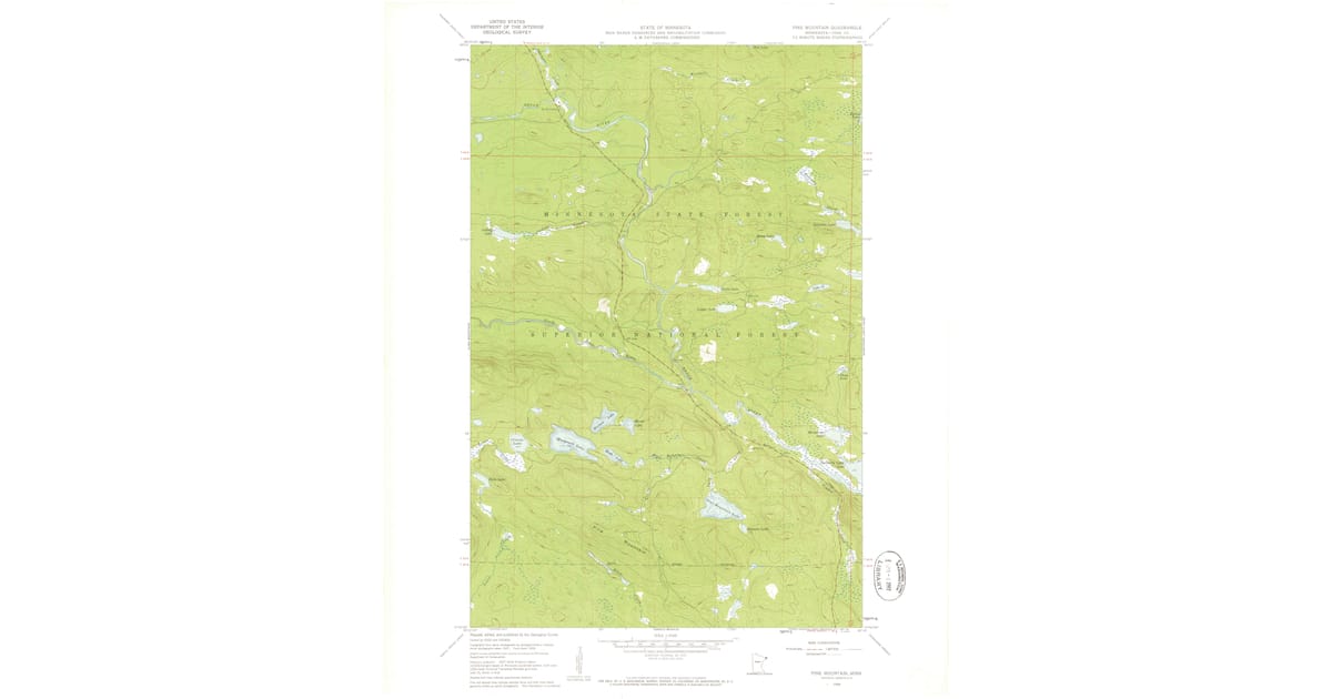1959 Map of Pine Mountain, Cook County, MN — High-Res | Pastmaps