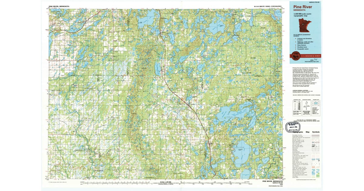 1976 Map of Pine River, MN — High-Res | Pastmaps