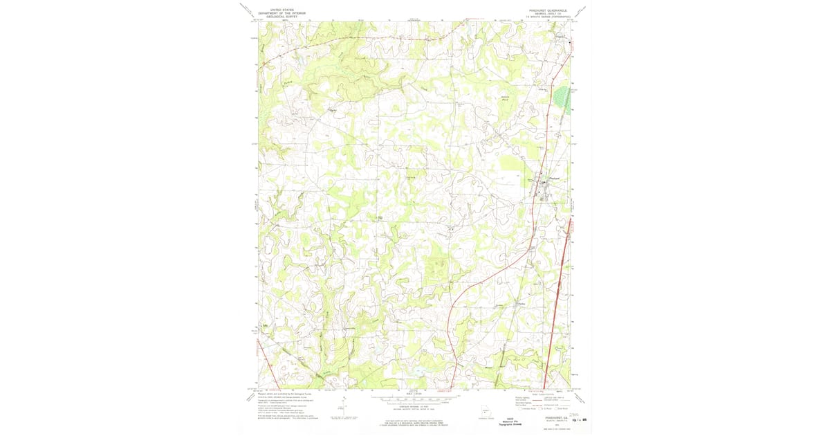 1971 Map of Pinehurst, GA — High-Res | Pastmaps