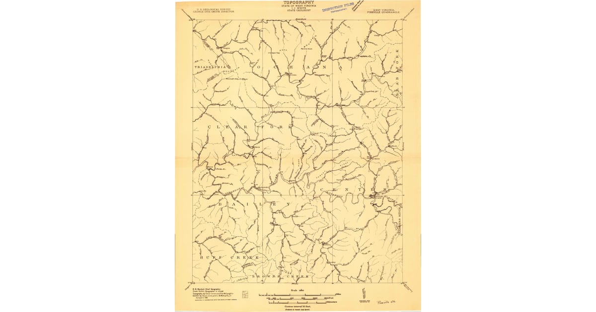 1910 Map of Pineville, WV — High-Res | Pastmaps
