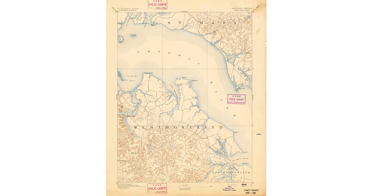 1894 Map of Piney Point, MD — High-Res | Pastmaps