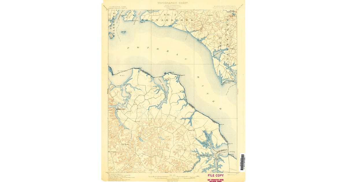 1901 Map of Piney Point, MD — High-Res | Pastmaps