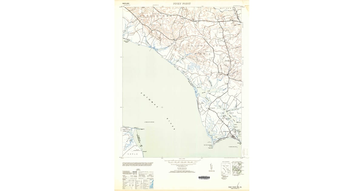 1953 Map of Piney Point, MD — High-Res | Pastmaps
