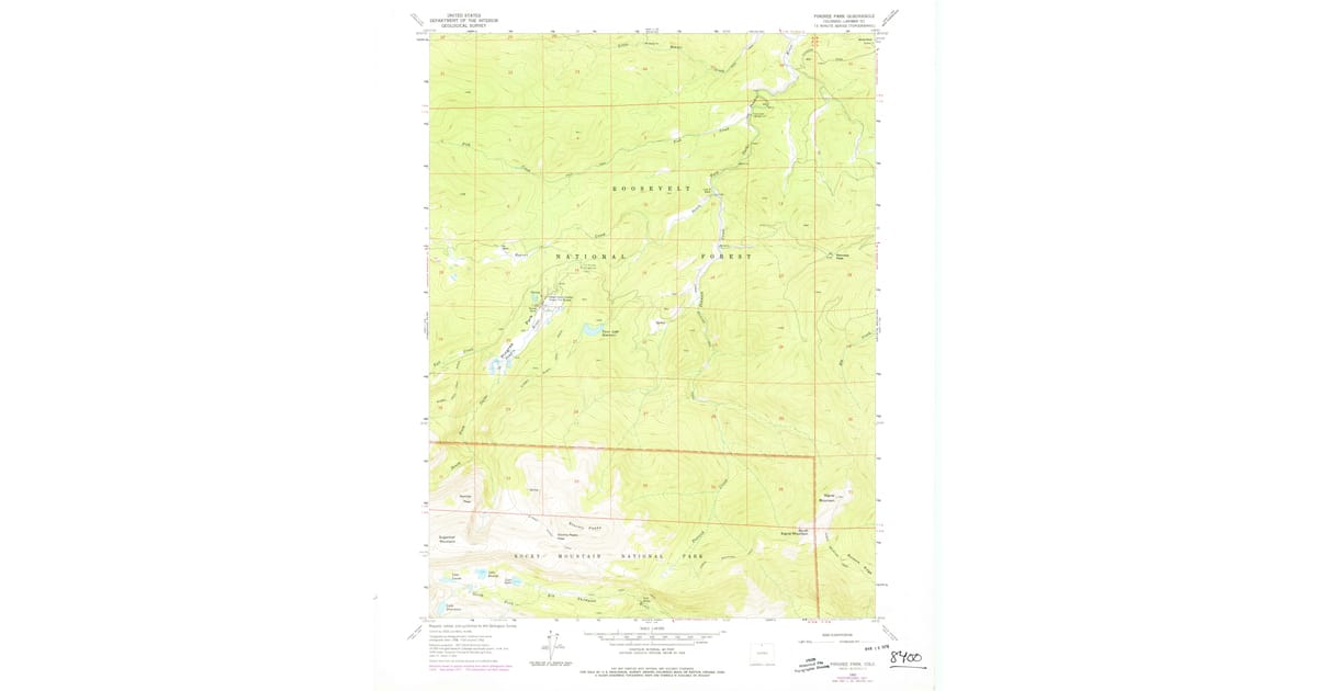 1962 Map of Pingree Park, Larimer County, CO — High-Res, 1978 Print ...