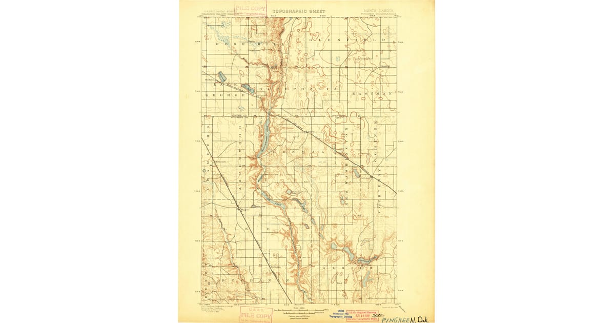 Old Maps of Buchanan, ND for Hiking & Exploration | Pastmaps