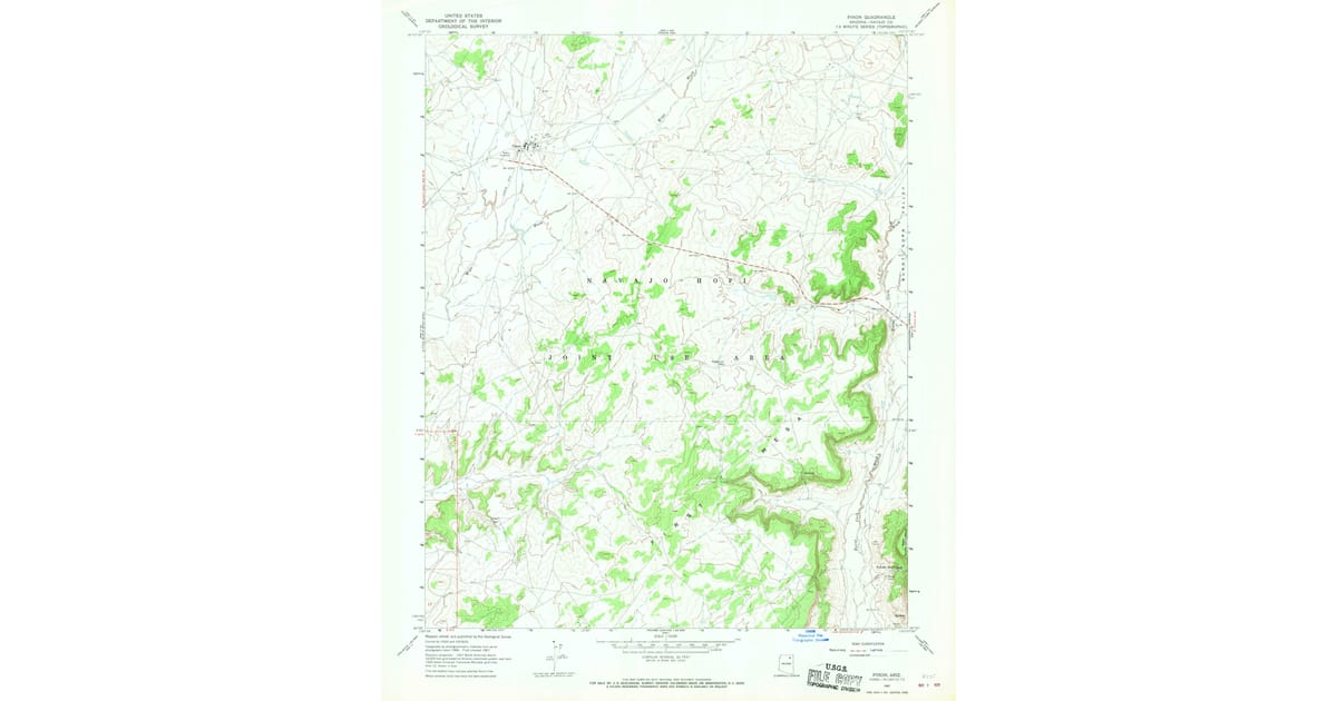1967 Map of Pinon, AZ — High-Res | Pastmaps