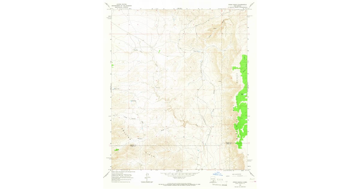 1965 Map of Pinon Ranch, Chaves County, NM — High-Res | Pastmaps