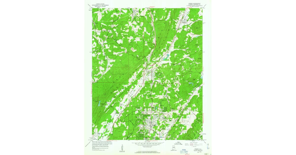 1959 Map of Pinson, AL — High-Res | Pastmaps