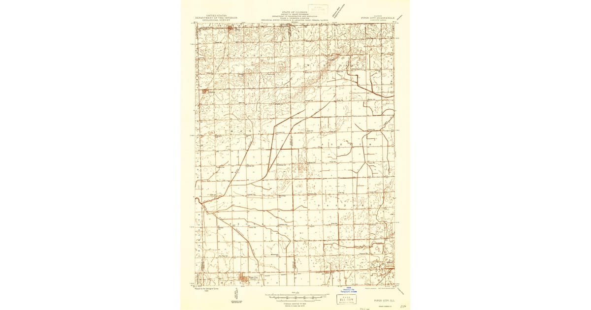 1944 Map of Piper City, IL — High-Res | Pastmaps