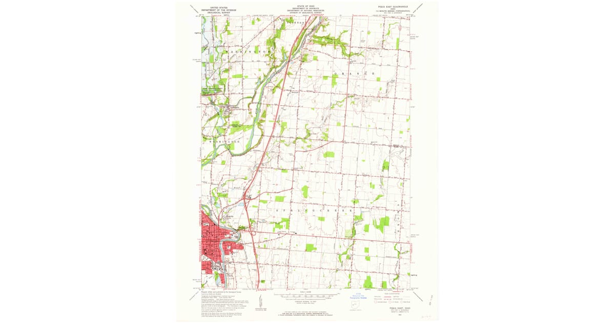 1961 Map of Piqua East, Miami County, OH — High-Res | Pastmaps