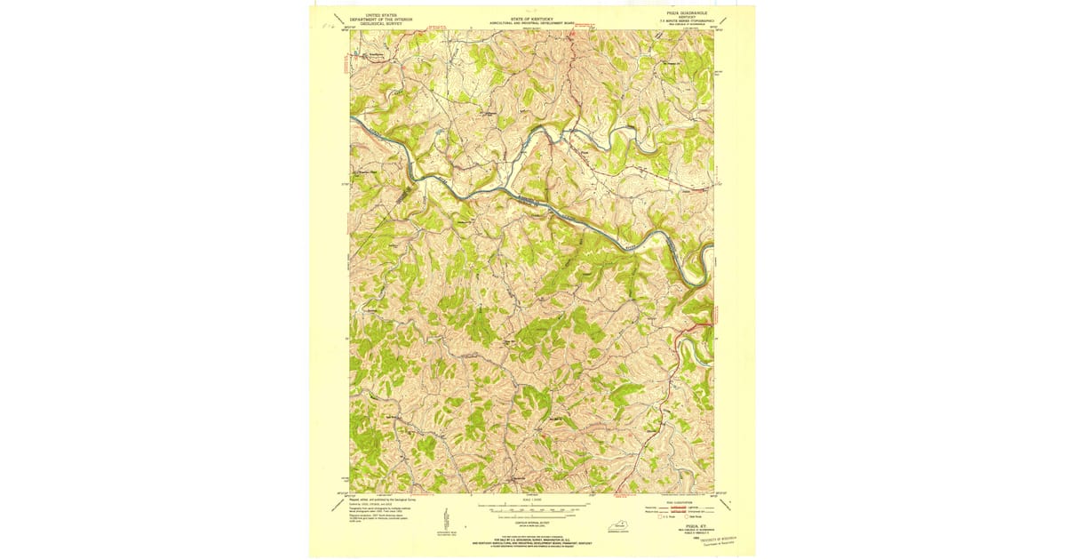 1952 Map of Piqua, Nicholas County, KY — High-Res | Pastmaps