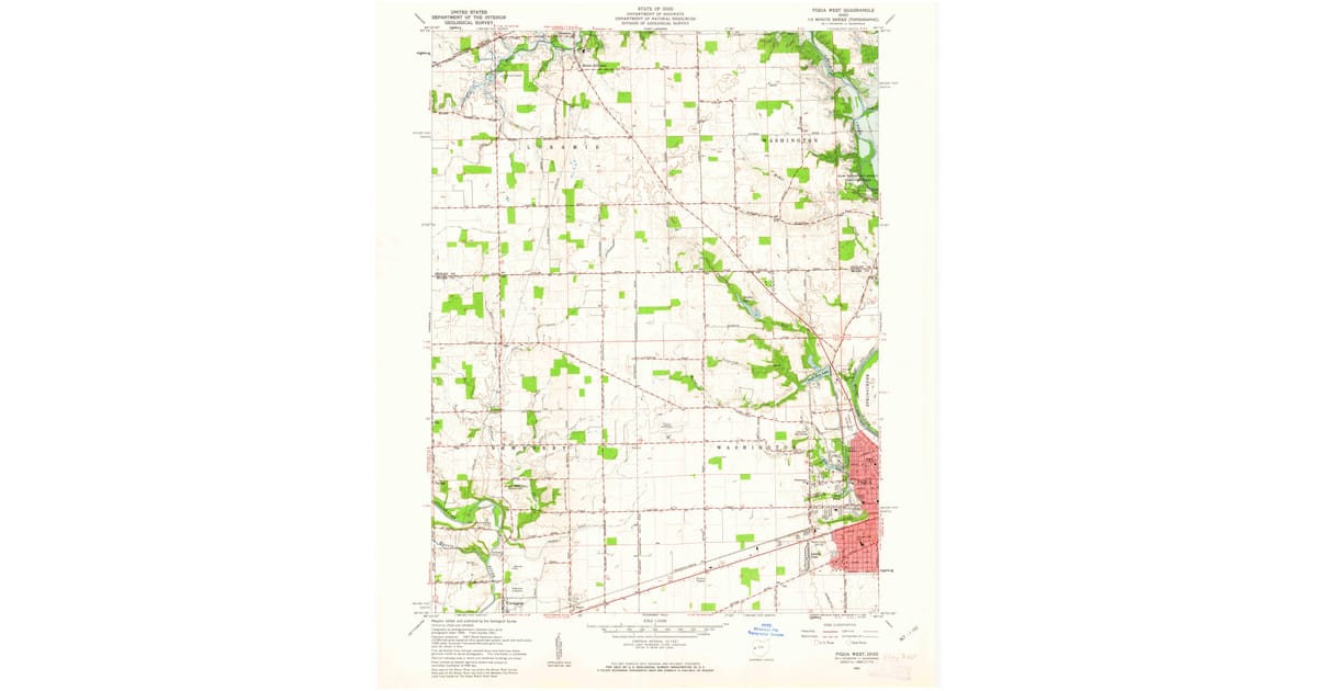 1961 Map of Piqua West, Miami County, OH — High-Res | Pastmaps